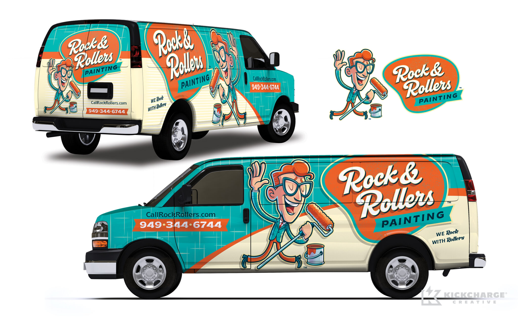 Rock & Rollers Painting - KickCharge