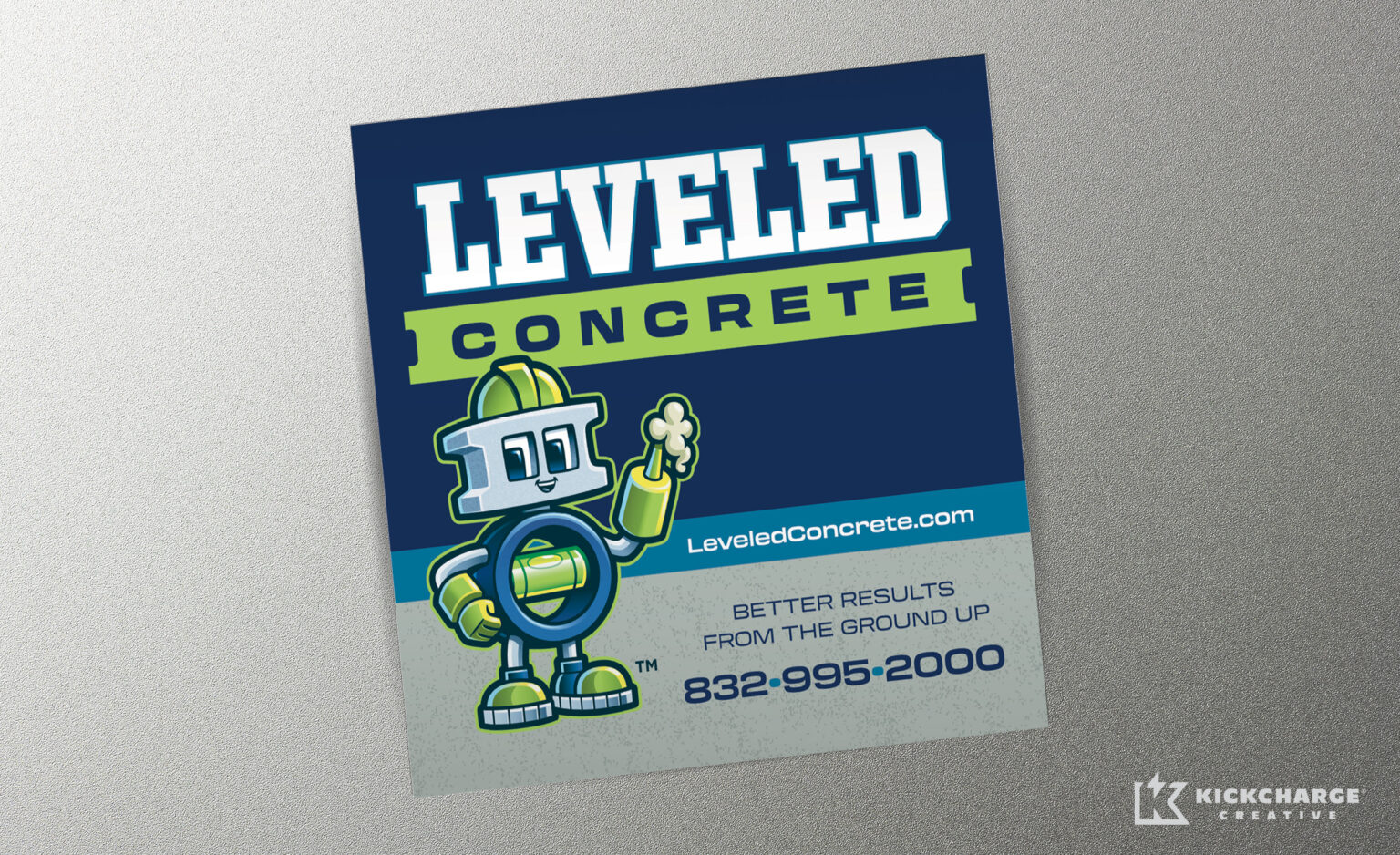 Leveled Concrete Case Study | KickCharge Creative