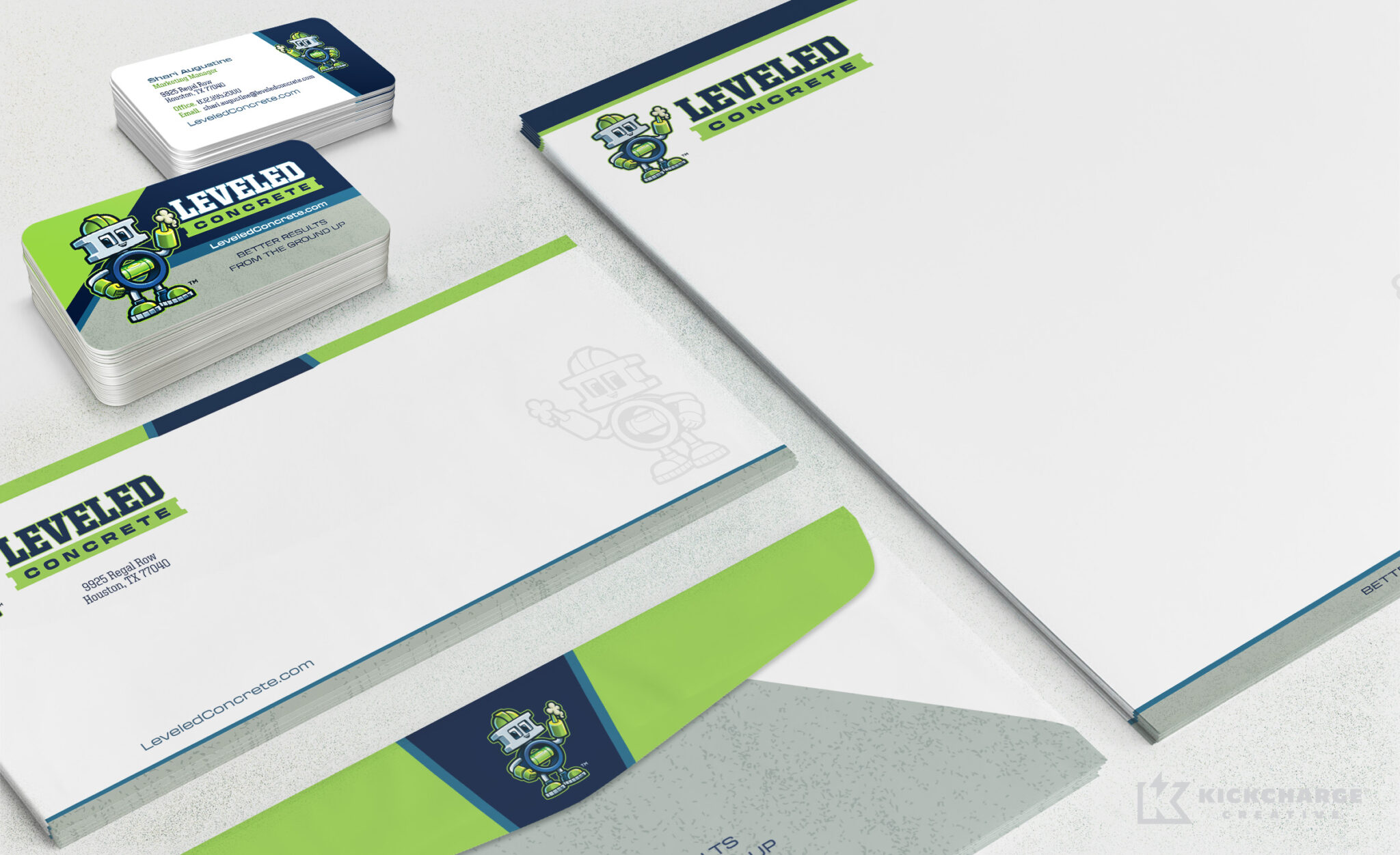 Leveled Concrete Case Study | KickCharge Creative