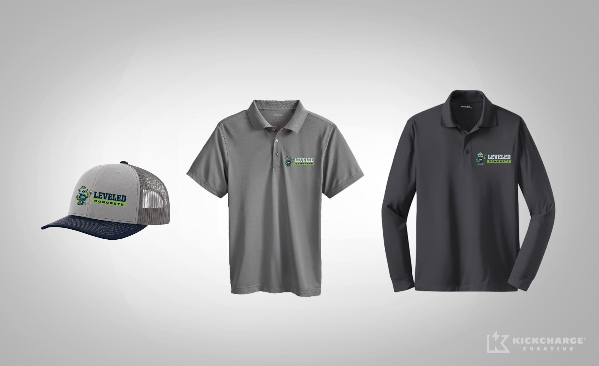 Leveled Concrete Case Study | KickCharge Creative