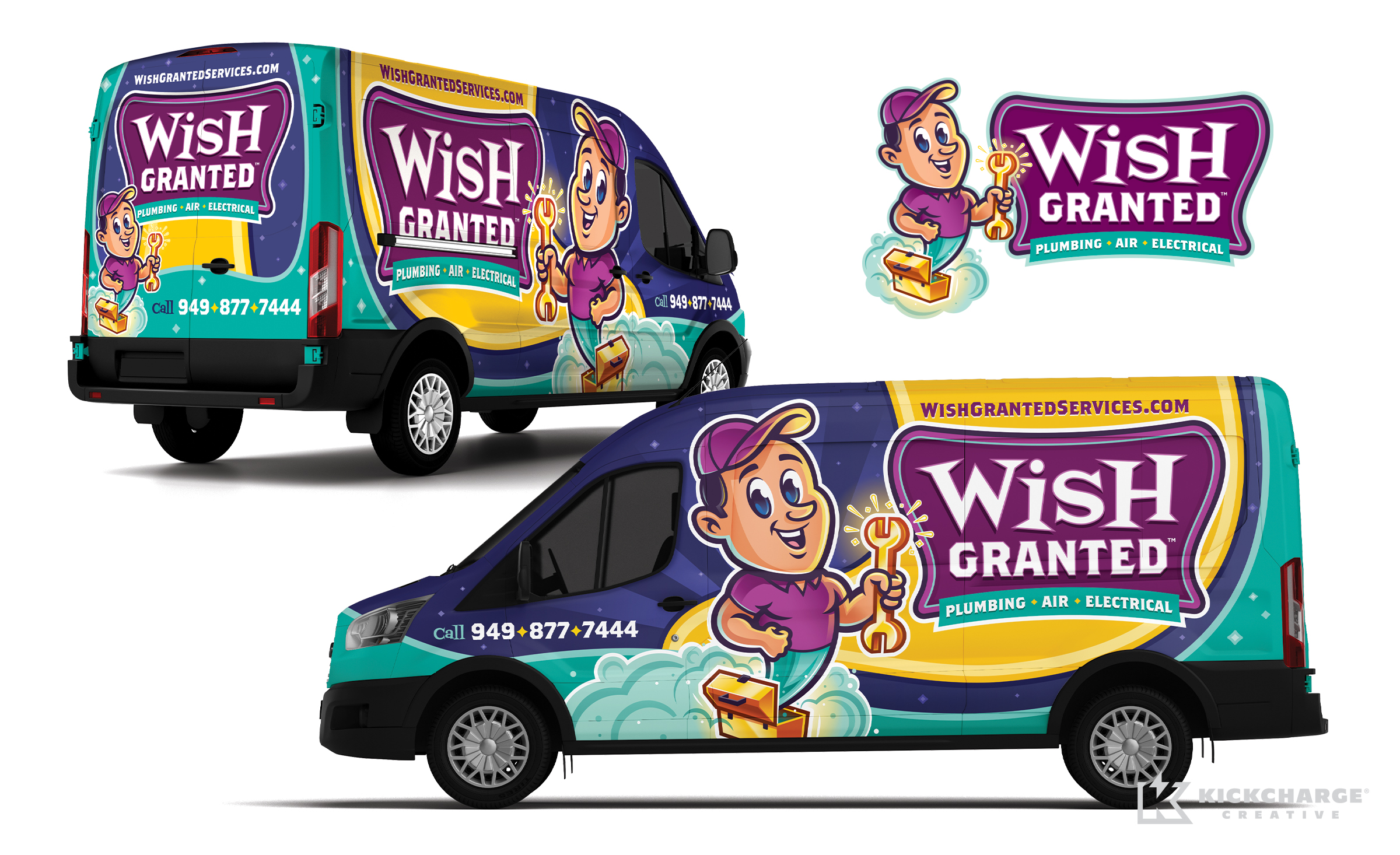 Service Truck Wraps - Truck Wrap Design | KickCharge Creative